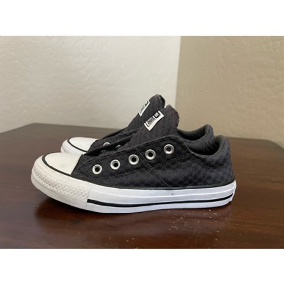 Converse | Shoes | Converse Sneakers Shoes Black Checkered Canvas Lace ...